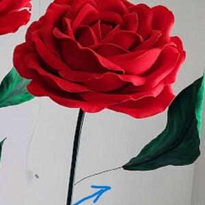 Giant Foam Roses (flower Size 22-24 Inched in Diameter) With 4-6 Ft ...
