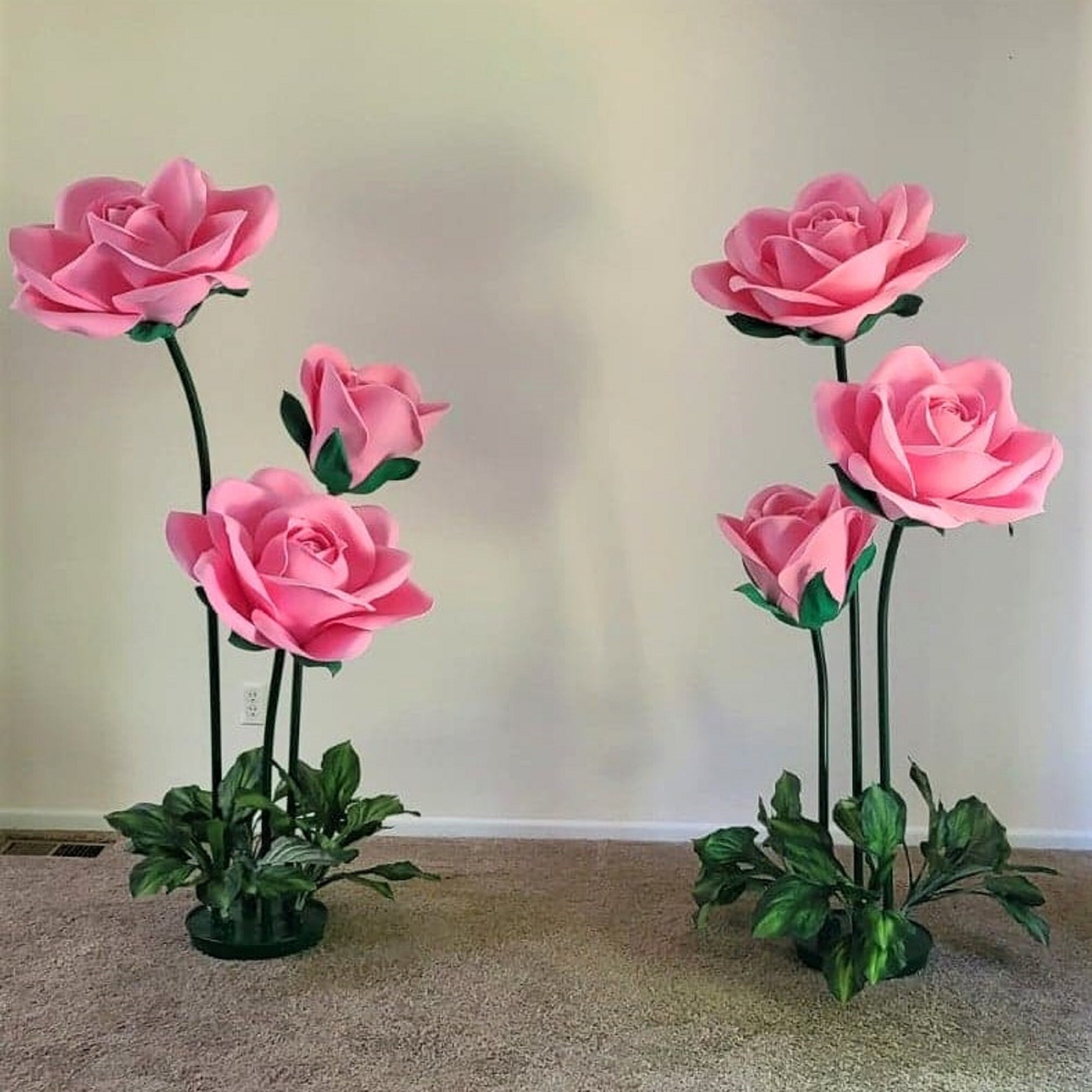 Large Foam 18 Roses Bush/5ft Tall/price is for One Bush With Three ...