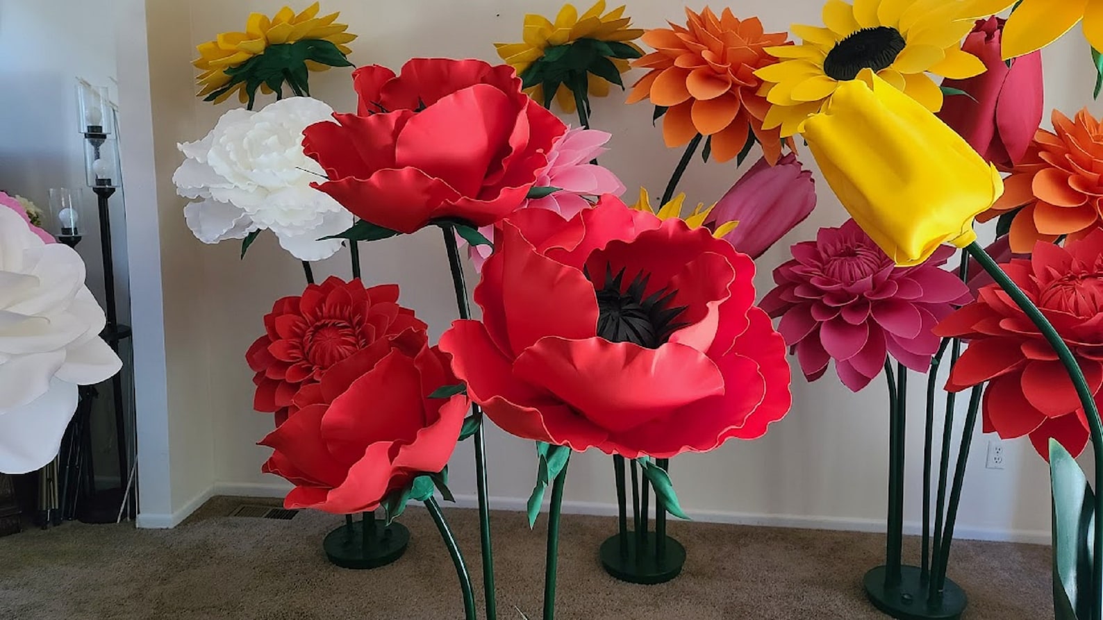 Oversized Foam Poppies With Stem/custom Type Color Size/sizes - Etsy
