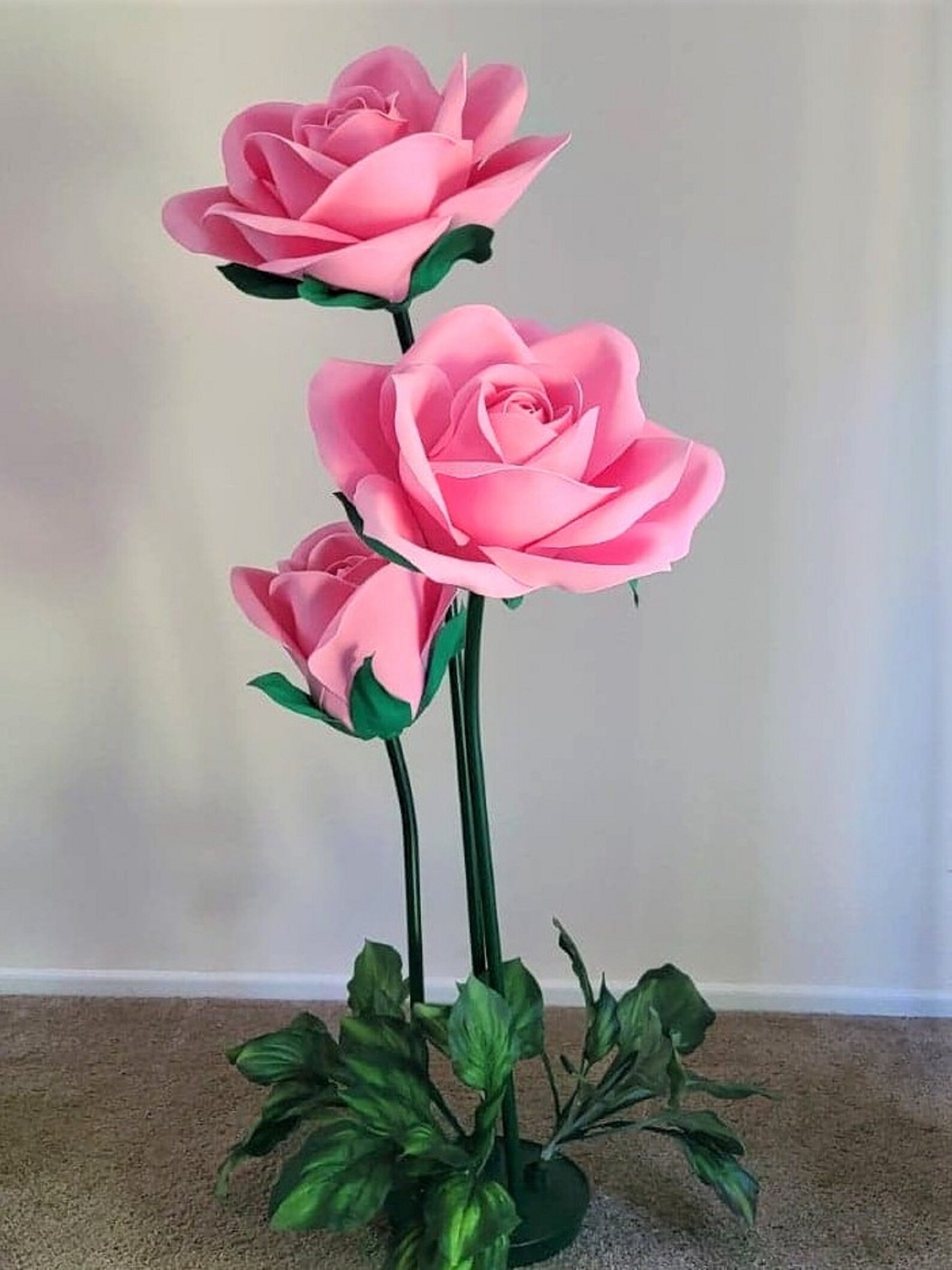 Large Foam 18 Roses Bush/5ft Tall/price is for One Bush With Three ...