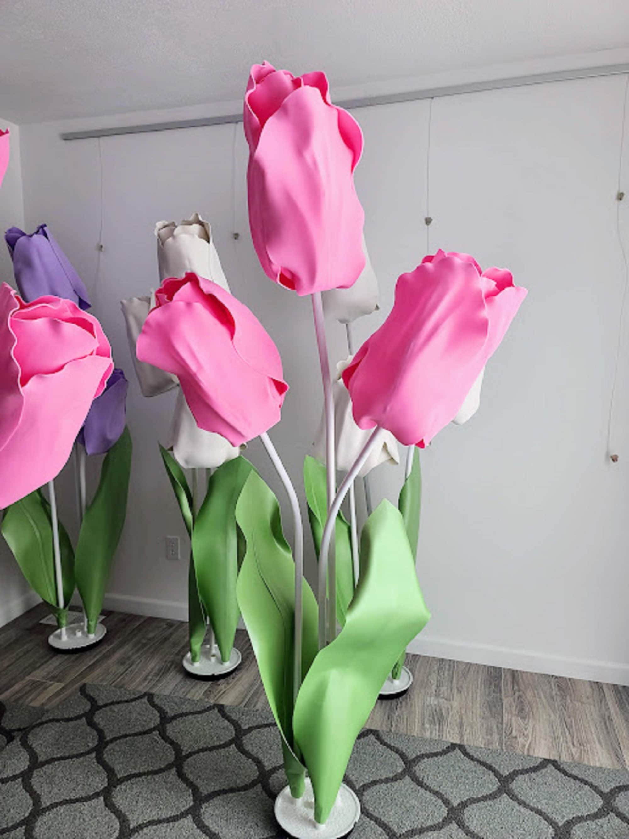 Giant Foam Tulip Set: Handmade Indoor/outdoor Decor, Custom Colors - Etsy