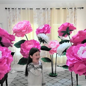 Custom Large Foam Flowers With Stem/custom Size and Colors/ - Etsy