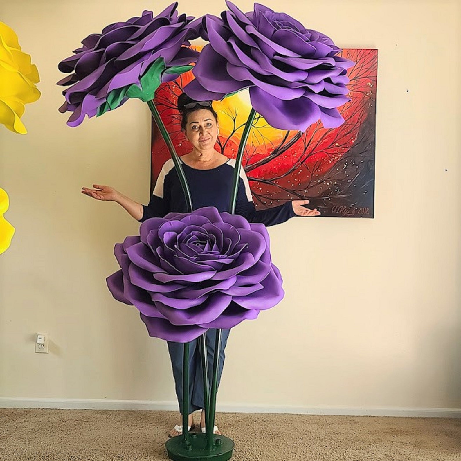 Oversized Foam Roses With Stem/custom Type Color Size/sizes - Etsy