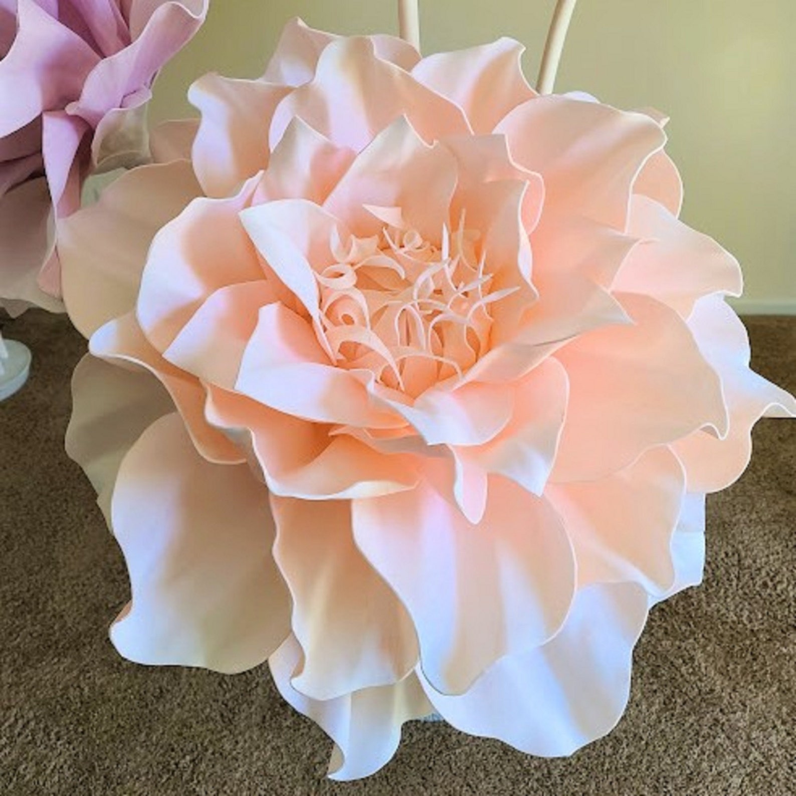 Large Custom FOAM Flowers Dahlias With Stem/hand Painted Colors/more ...