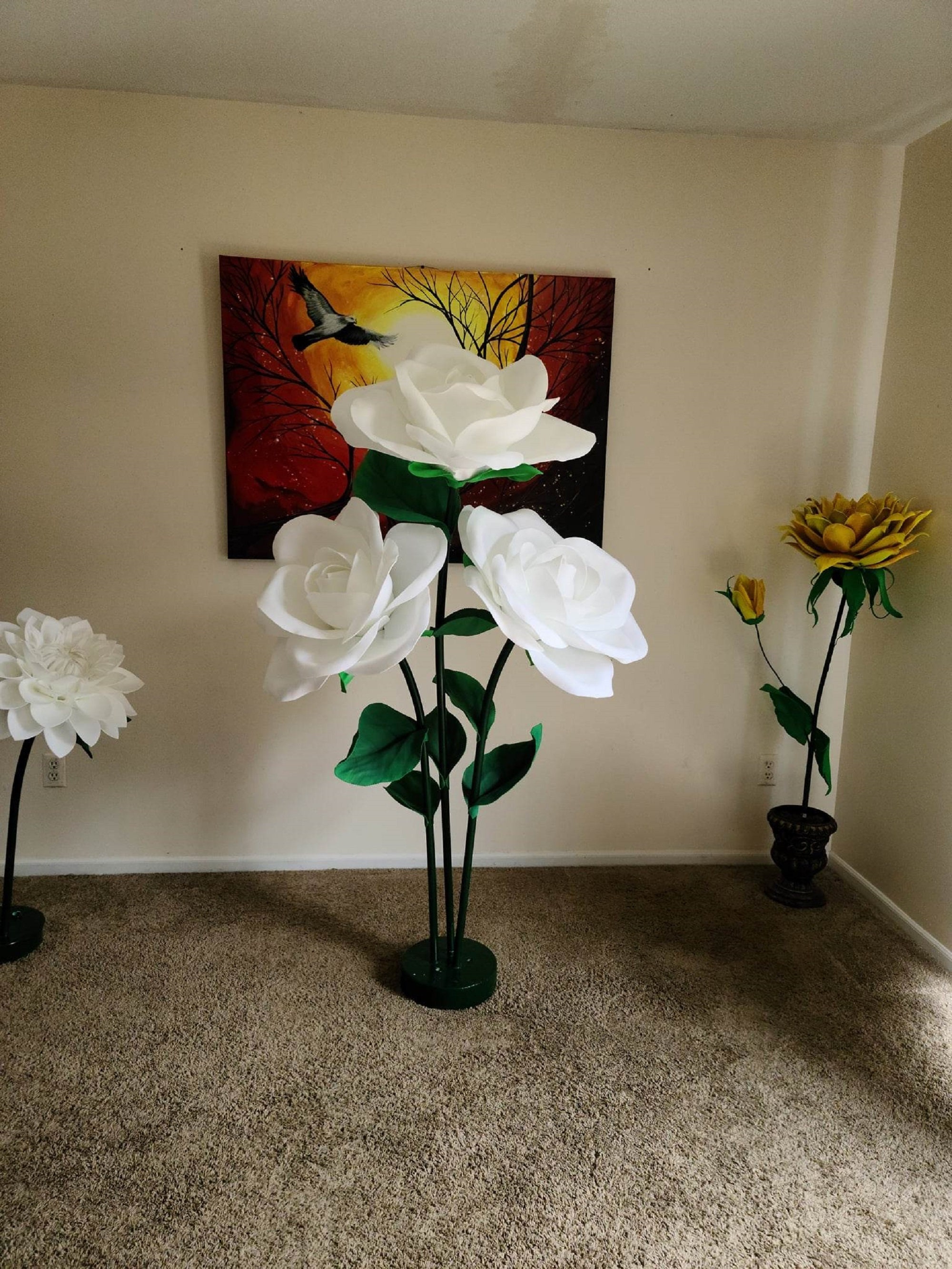 Large Foam Roses Bush/as on Picture/custom Colors/pls Read More Info on ...