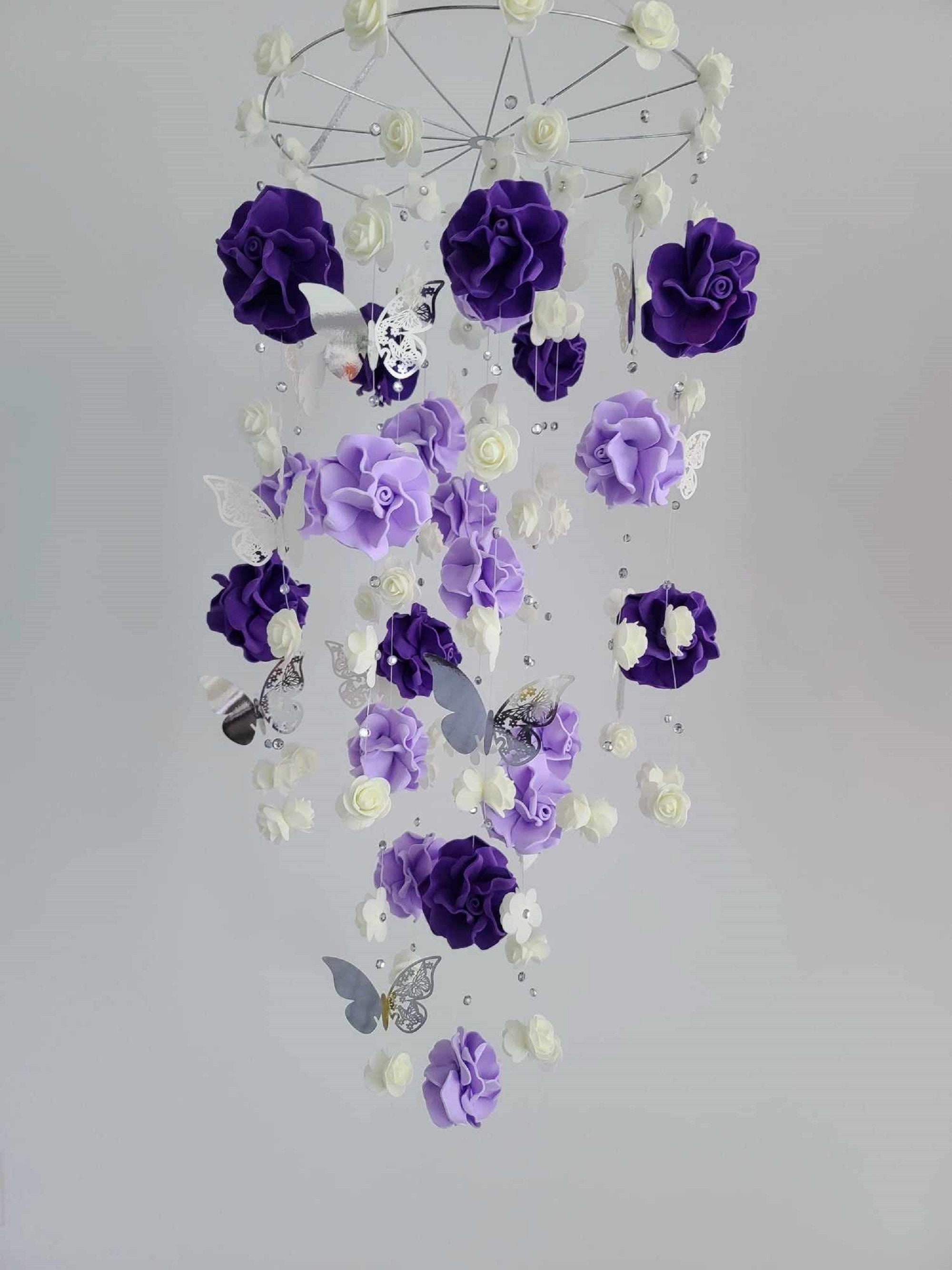 Ceiling Flowers Mobile for Your Baby or Party Decoration/lavender ...