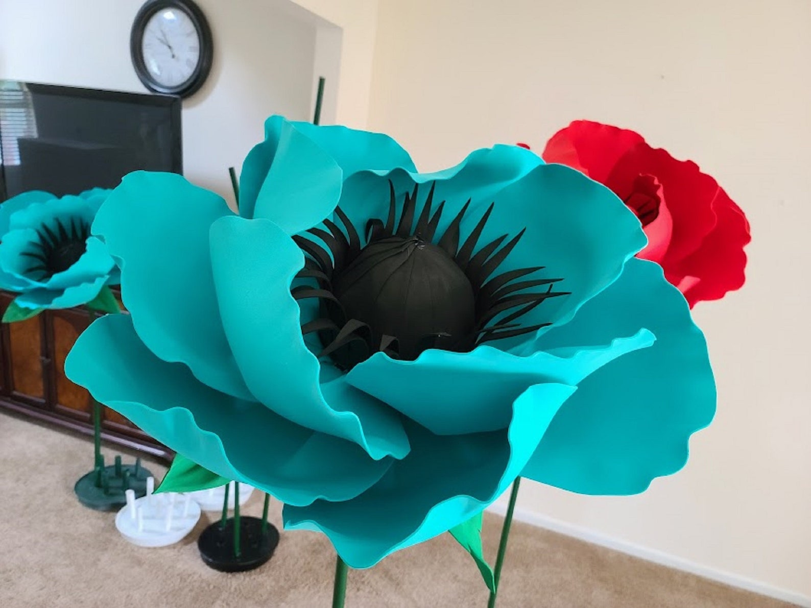 Oversized Foam Poppies With Stem/custom Type Color Size/sizes - Etsy
