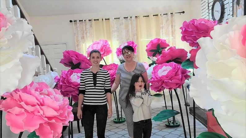 Custom Large Foam Flowers With Stem/custom Size and Colors/ - Etsy