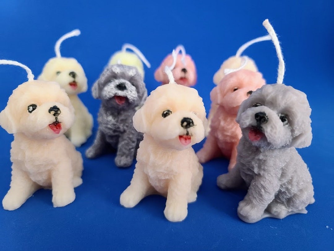 Cute Puppy Dog Decorative Candle/ 3.5 Inches/made to Order Only/ Price ...