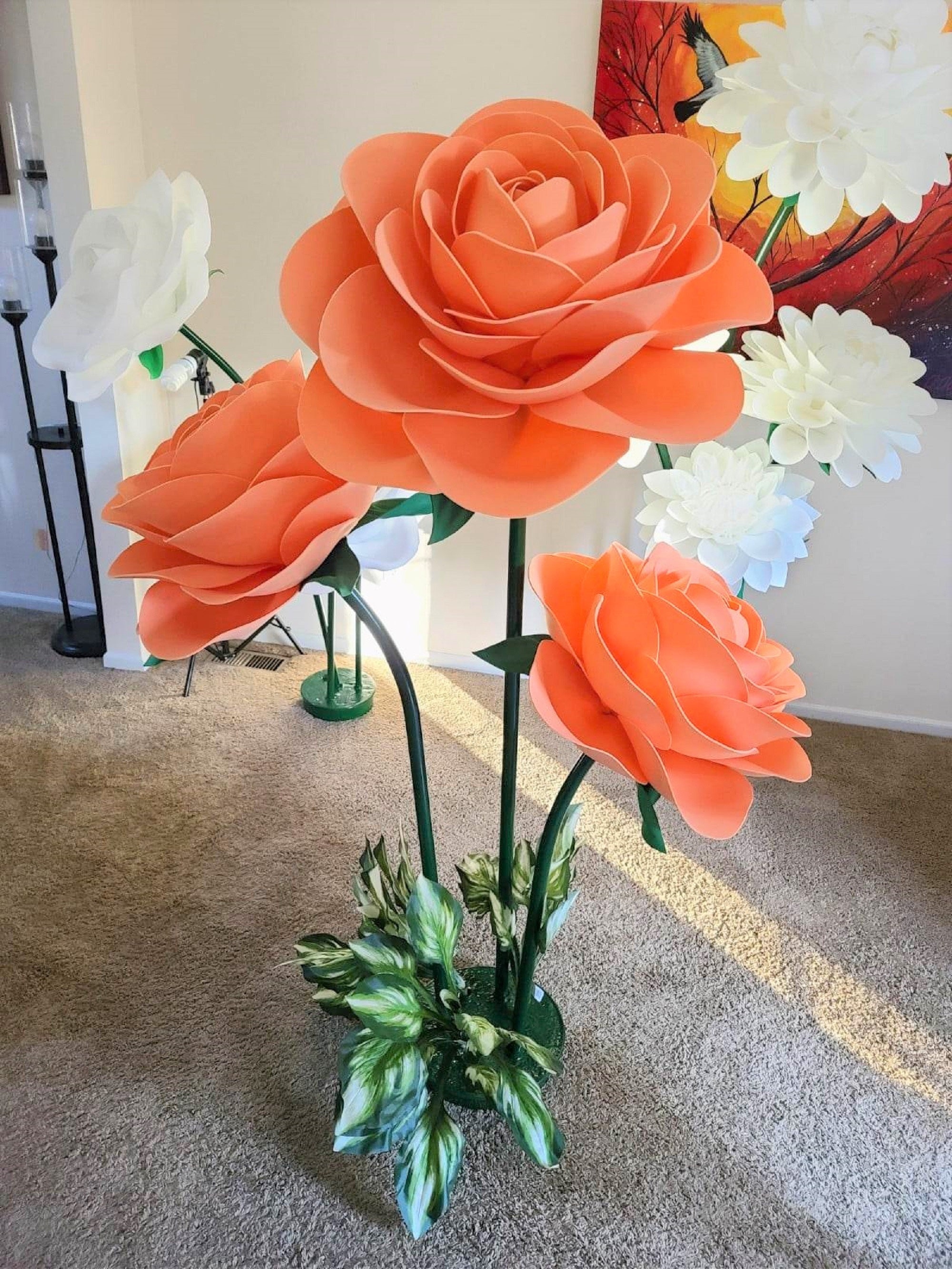Oversized Foam Roses With Stem/custom Type Color Size/sizes - Etsy