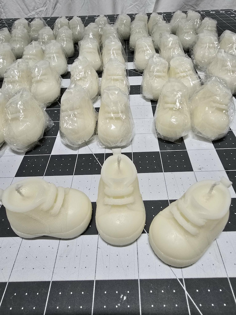 Baby Shoe Soy Candles: Handcrafted Baby Shower Favors - Etsy