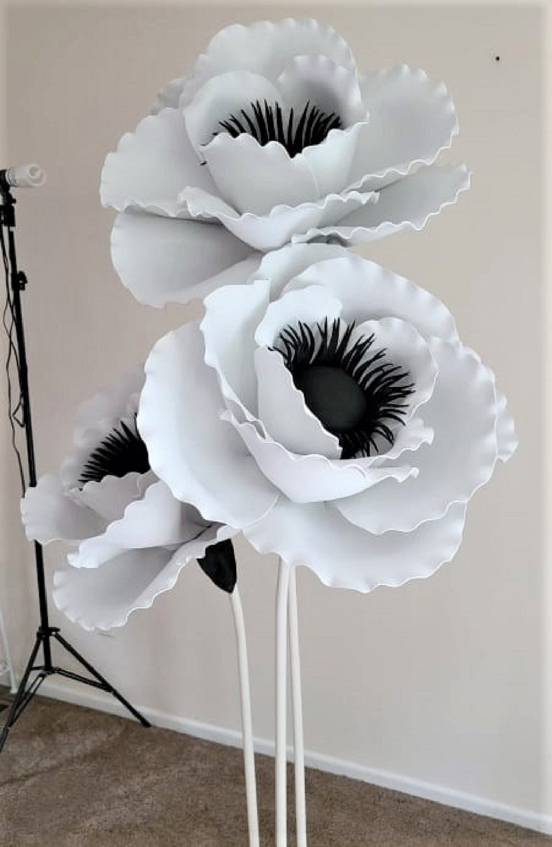 Oversized Foam Poppies With Stem/custom Type Color Size/sizes - Etsy