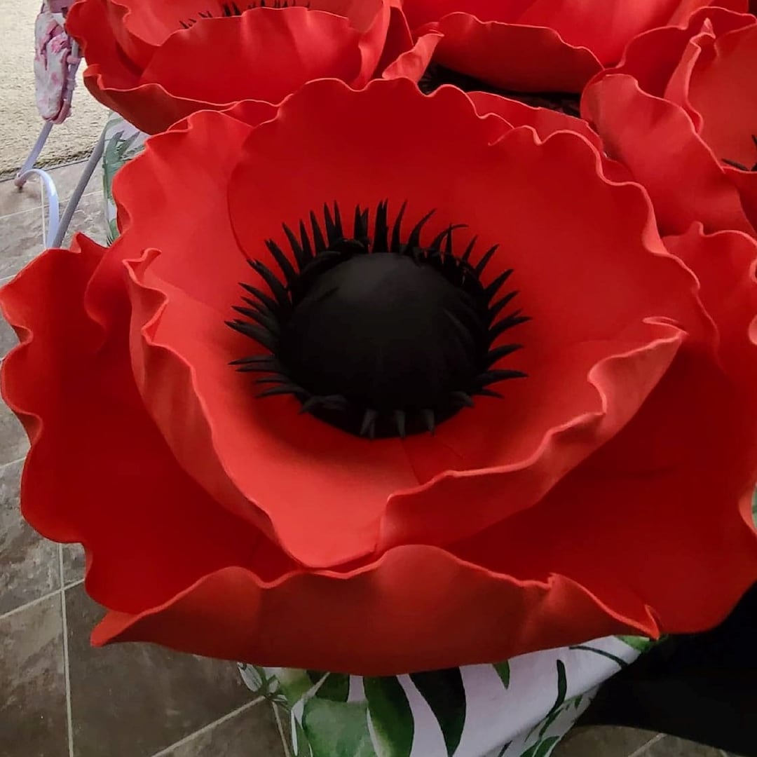 Giant Poppies/foam/outdoor and Indoor Decor/free Shipping in Us/custom ...
