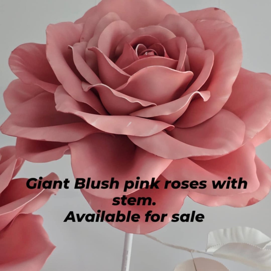 Ash Pink Giant Foam Rose With Stand: Indoor/outdoor Decor (25-26 Inch ...