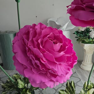 Giant Peonies With Stem/flower 24-26 Inches in Diameter/4-6 Ft Tall ...