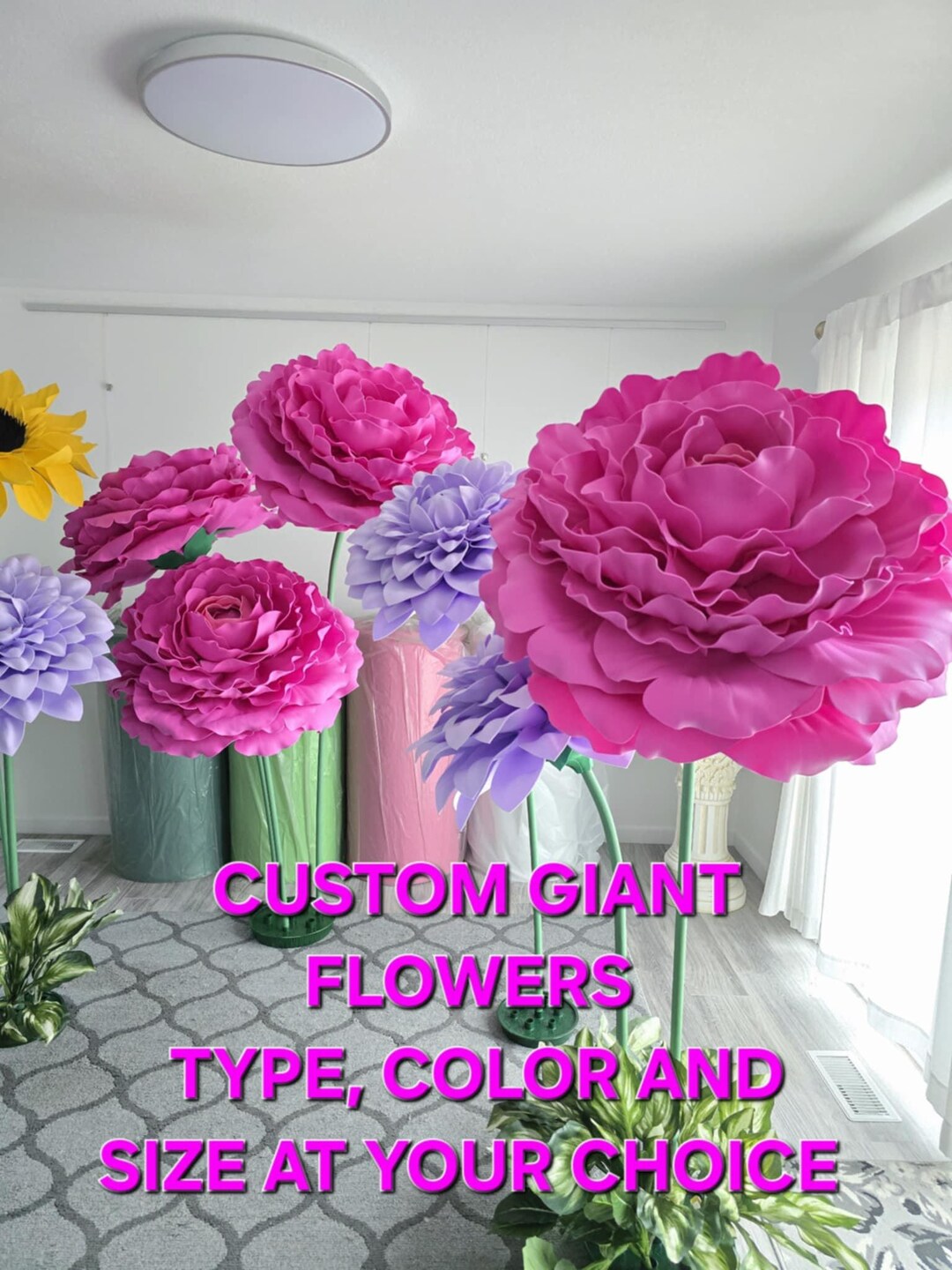 Giant EVA Foam Flower With Stem: Custom Colors, 25-26" - Indoor/outdoor ...