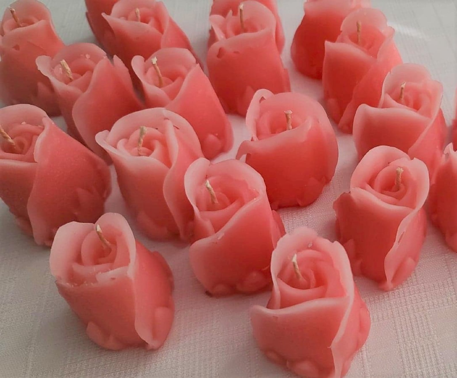 Velas en forma de rosas. Colores personalizados / Favores / | Etsy