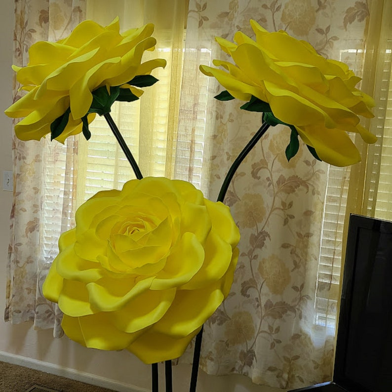 Oversized Foam Roses With Stem/custom Type Color Size/sizes - Etsy