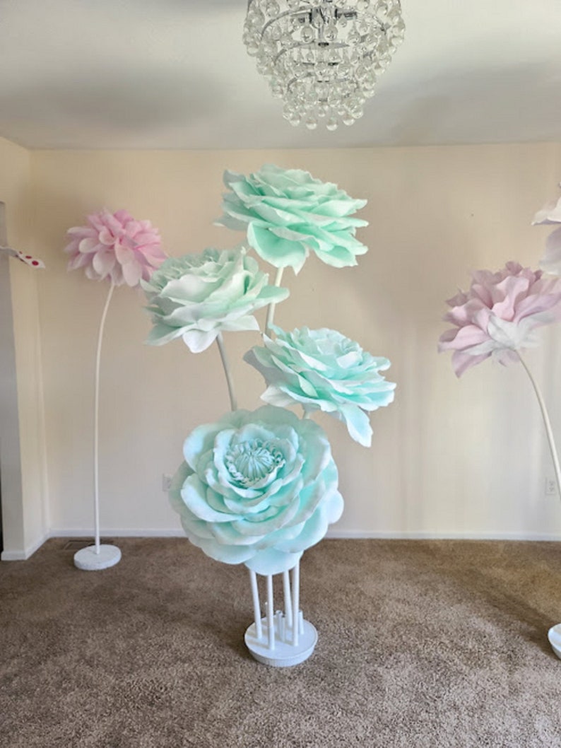 Large Foam Flowers With Stem/custom Hand Painted/custom Size - Etsy