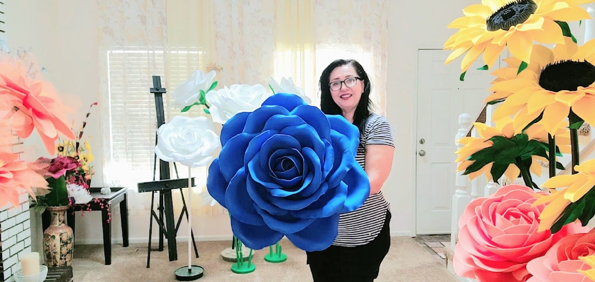 Large Foam Roses/wall Decor/this is NOT a Paper Flowers They Will Last ...