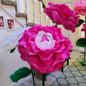 Custom Large Foam Flowers With Stem/custom Size and Colors/ - Etsy