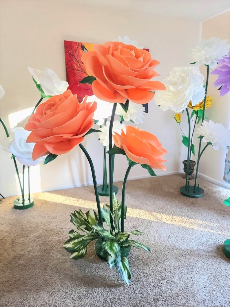 Oversized Foam Roses With Stem/custom Type Color Size/sizes - Etsy