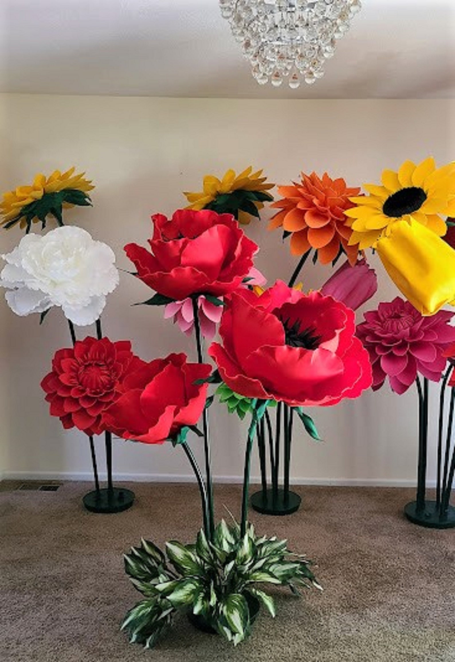 Oversized Foam Poppies With Stem/custom Type Color Size/sizes - Etsy