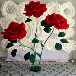 Giant Silk Roze Flowers Bush. 22-24 Inches in Diameter With 4-6ft Tall ...