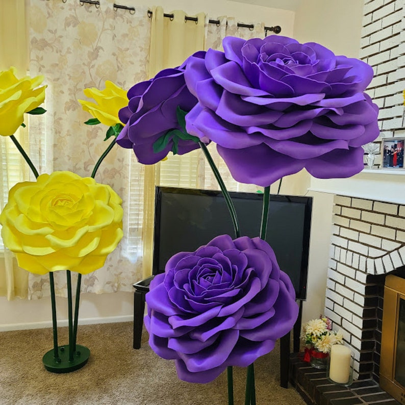 Oversized Foam Roses With Stem/custom Type Color Size/sizes - Etsy
