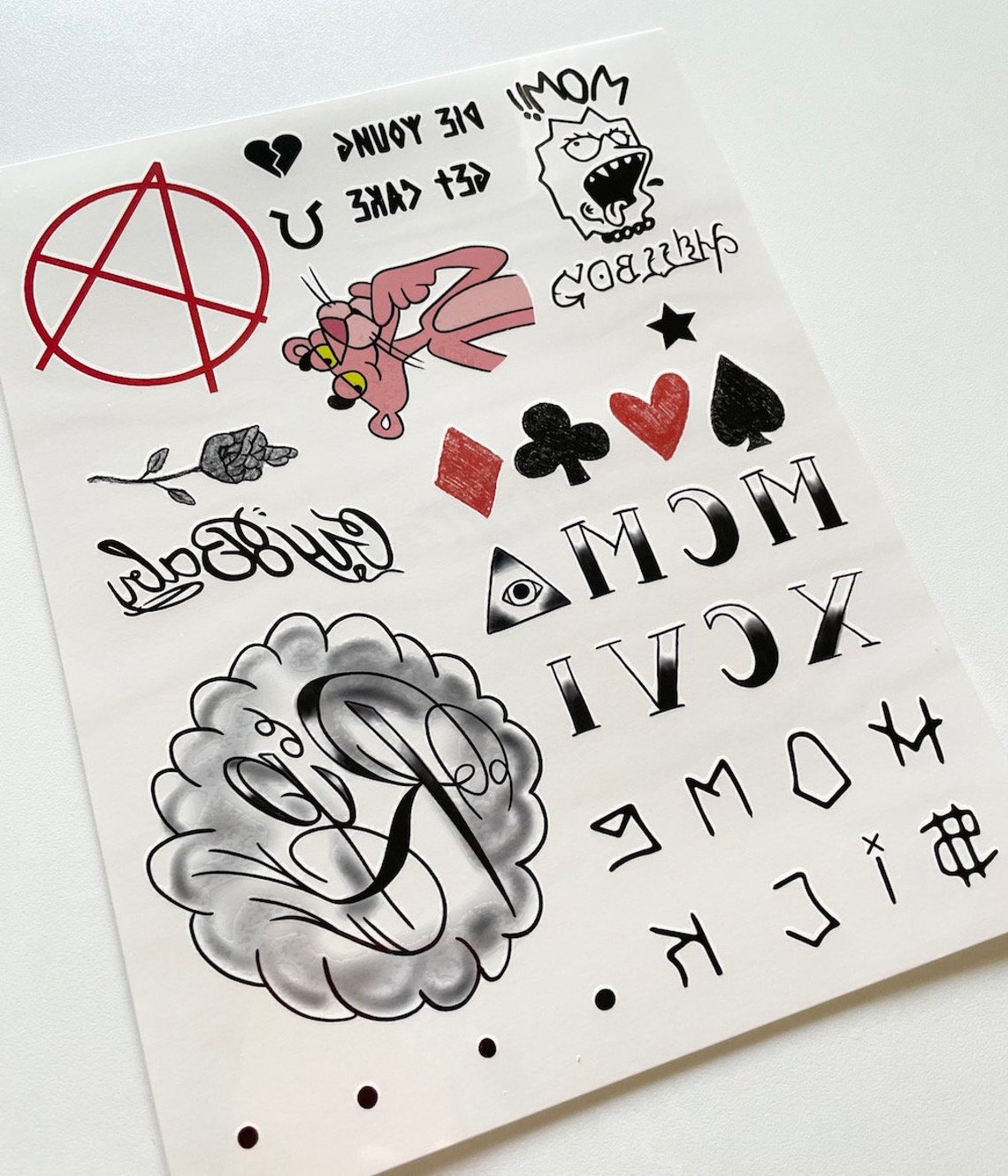 Lil Peep Temporary Tattoos Lil Peep Face Tattoos Lil Peep Neck Tattoos ...