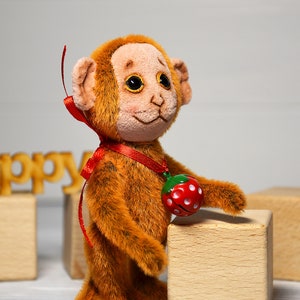 Mini Monkey Toy Stuffed Monkey Plush Monkey Toy - Etsy