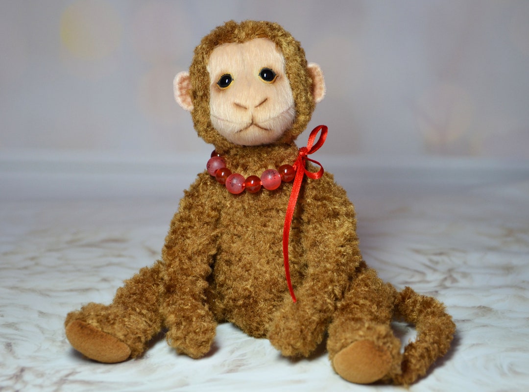 Artist Monkey Stuffed Monkey Vintage Monkey Toy - Etsy
