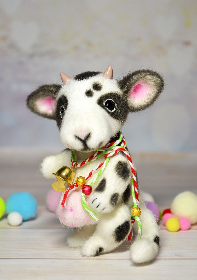 Miniature Cow Toy Stuffed Cow Plush Cow Toy for Blythe - Etsy
