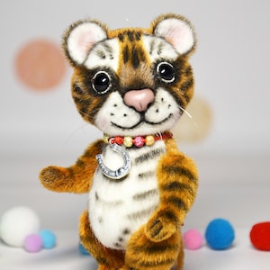 Miniature Tiger Cub Toy Stuffed Tiger Toy Ooak Whimsical Toy - Etsy