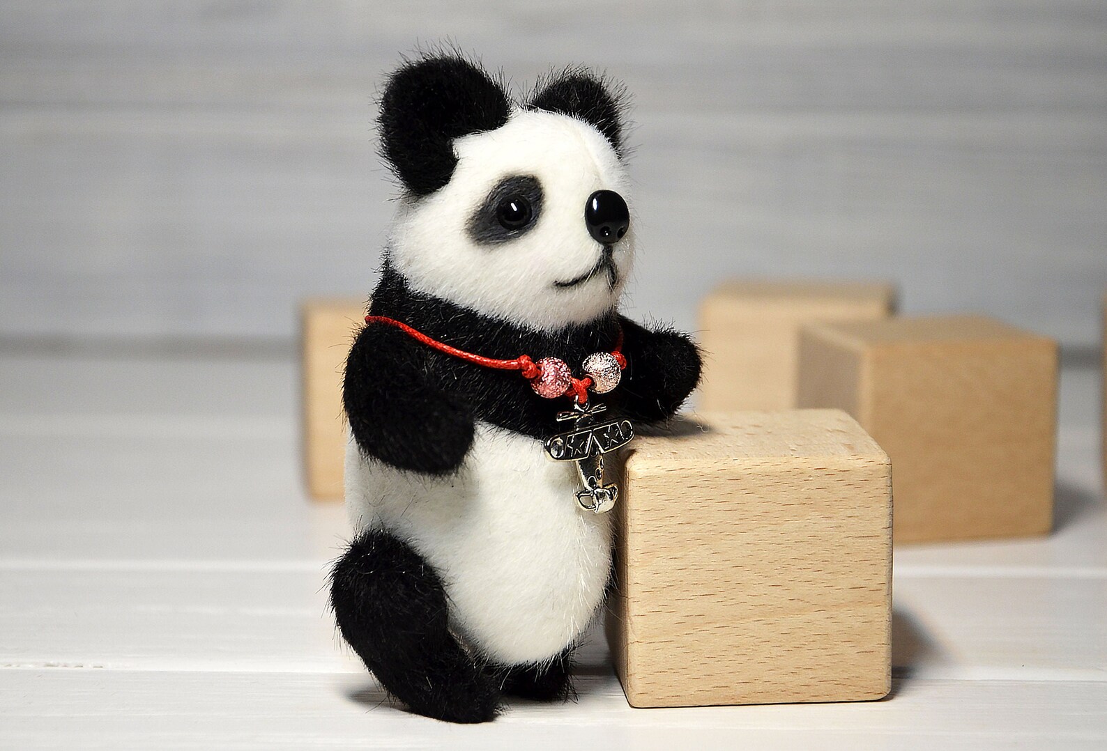 Miniature Panda Bear Artist Panda Toy Stuffed Panda | Etsy