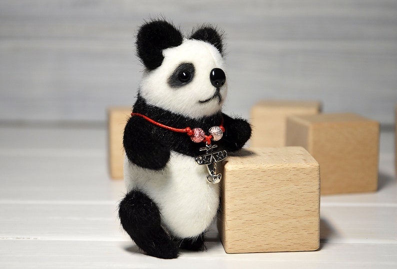 Miniature Panda Bear Artist Panda Toy Stuffed Panda - Etsy