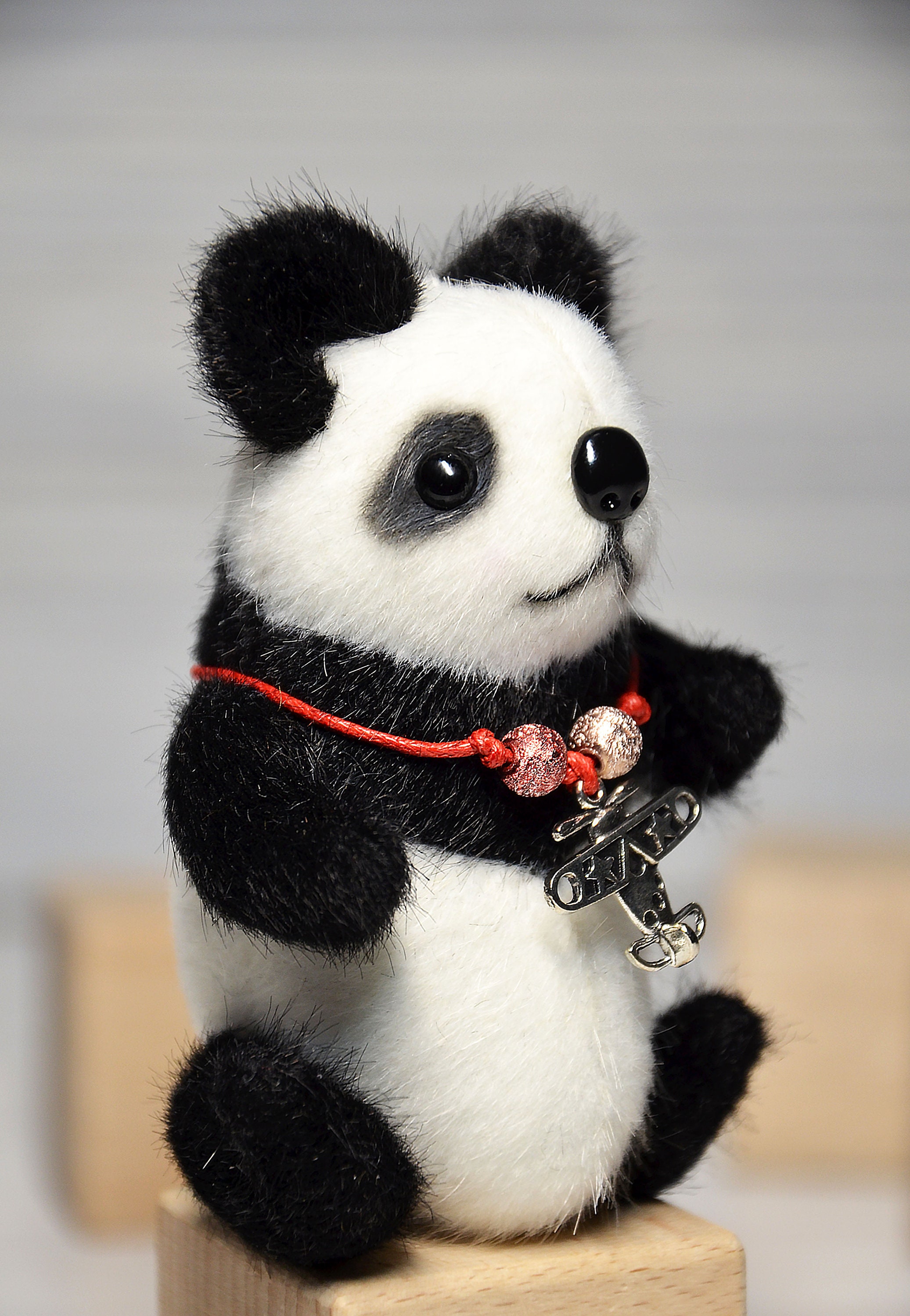 Miniature Panda Bear Artist Panda Toy Stuffed Panda - Etsy Australia