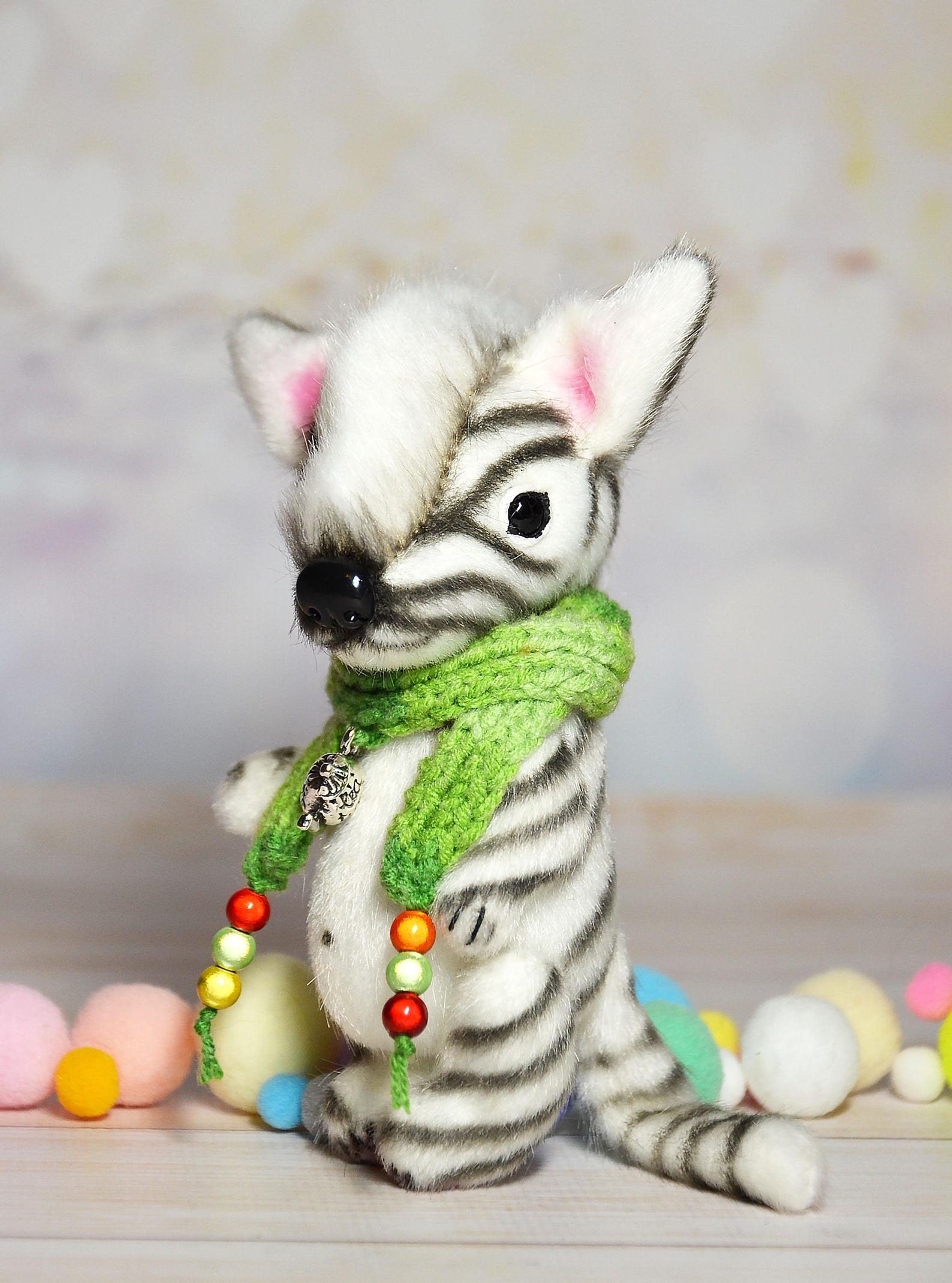 Art Doll Zebra Toy Mini Plushie Zebra Toy Teddy Zebra Toy - Etsy