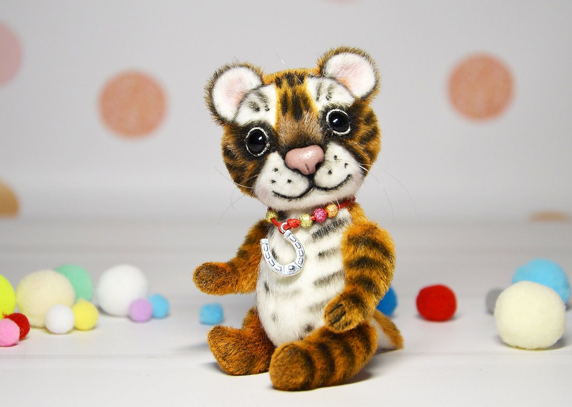Miniature Tiger Cub Toy Stuffed Tiger Ift for Easter | Etsy