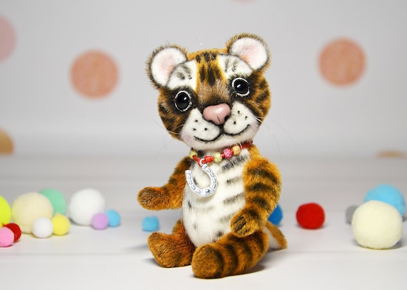 Miniature Tiger Cub Toy Stuffed Tiger Ift for Easter | Etsy