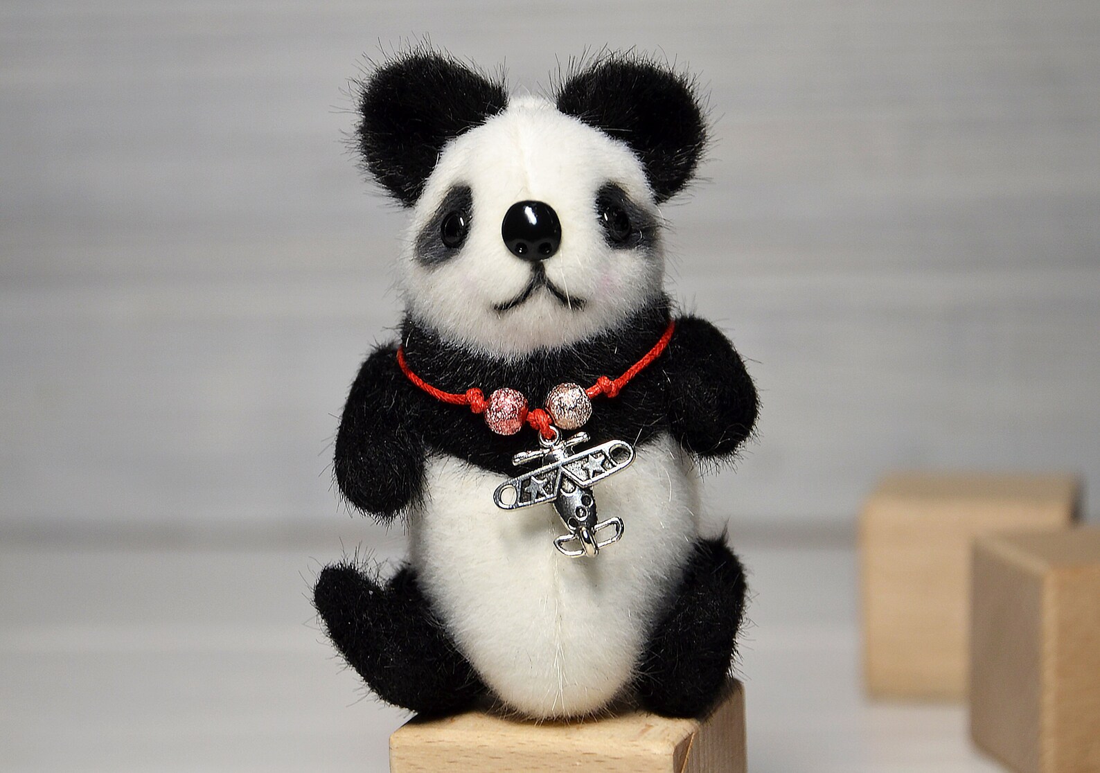 Miniature Panda Bear Artist Panda Toy Stuffed Panda | Etsy