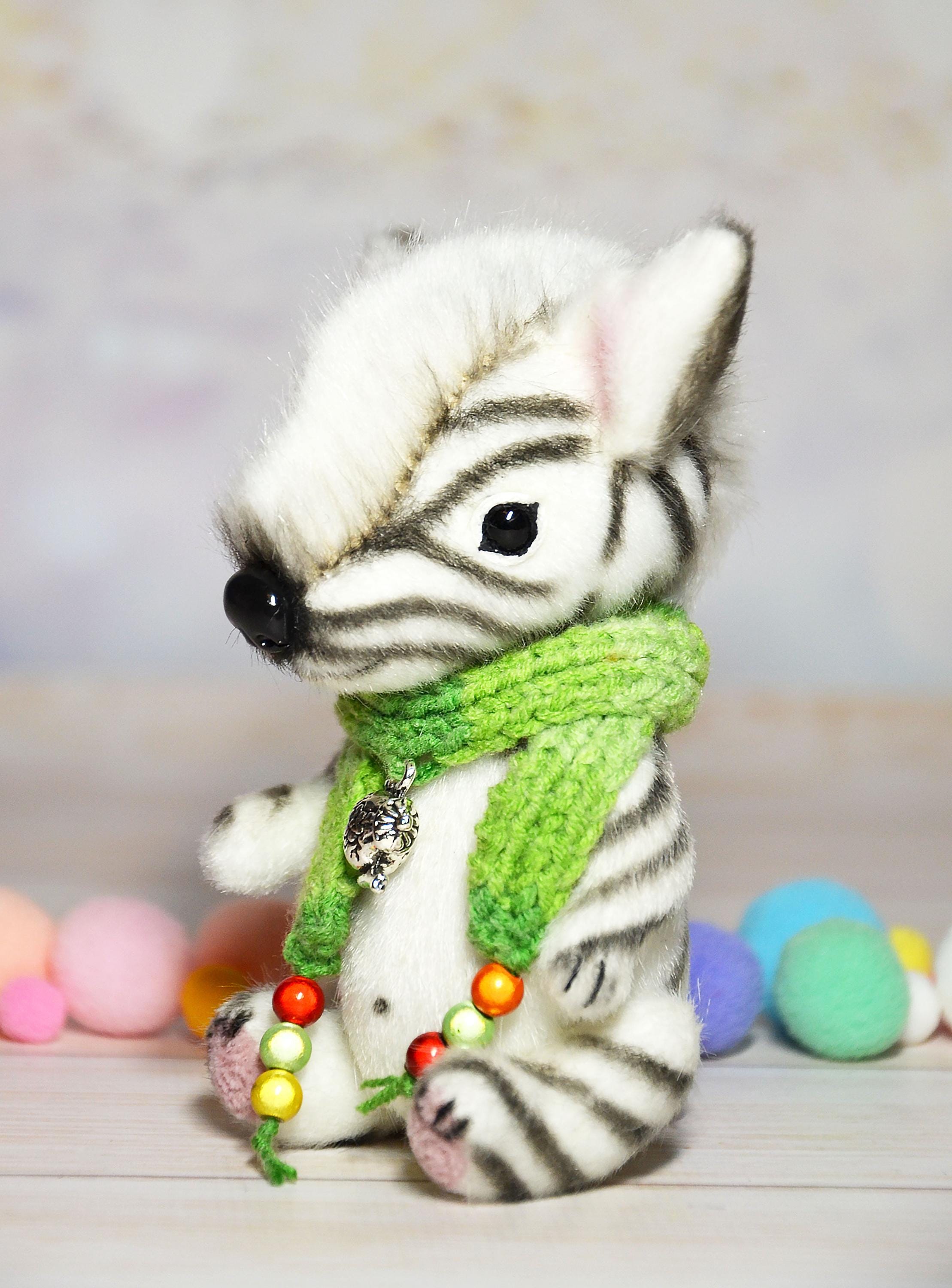 Art Doll Zebra Toy Mini Plushie Zebra Toy Teddy Zebra Toy - Etsy