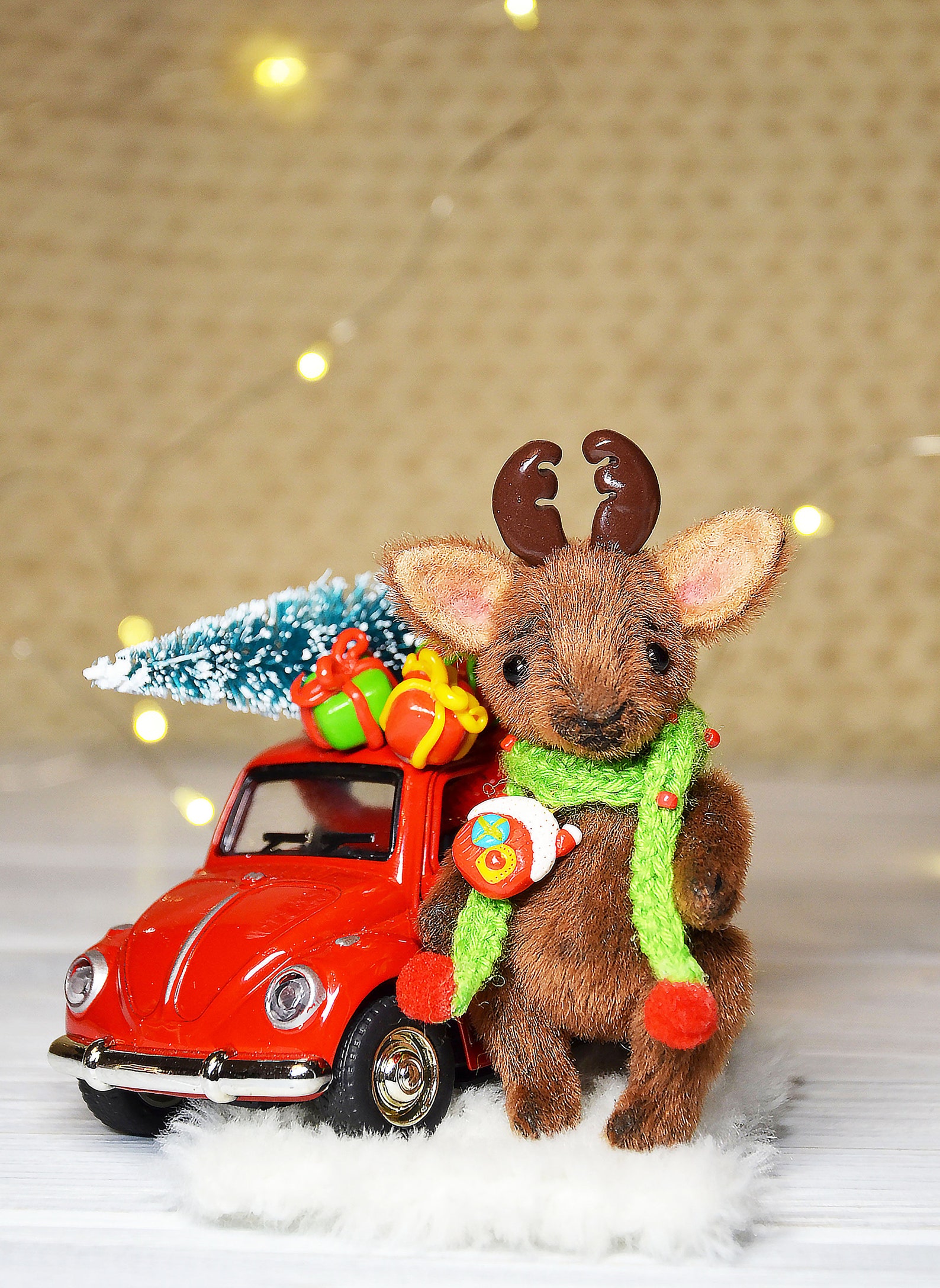 Artist Moose Toy Miniature Moose Stuffed Moose for Dollhouse - Etsy