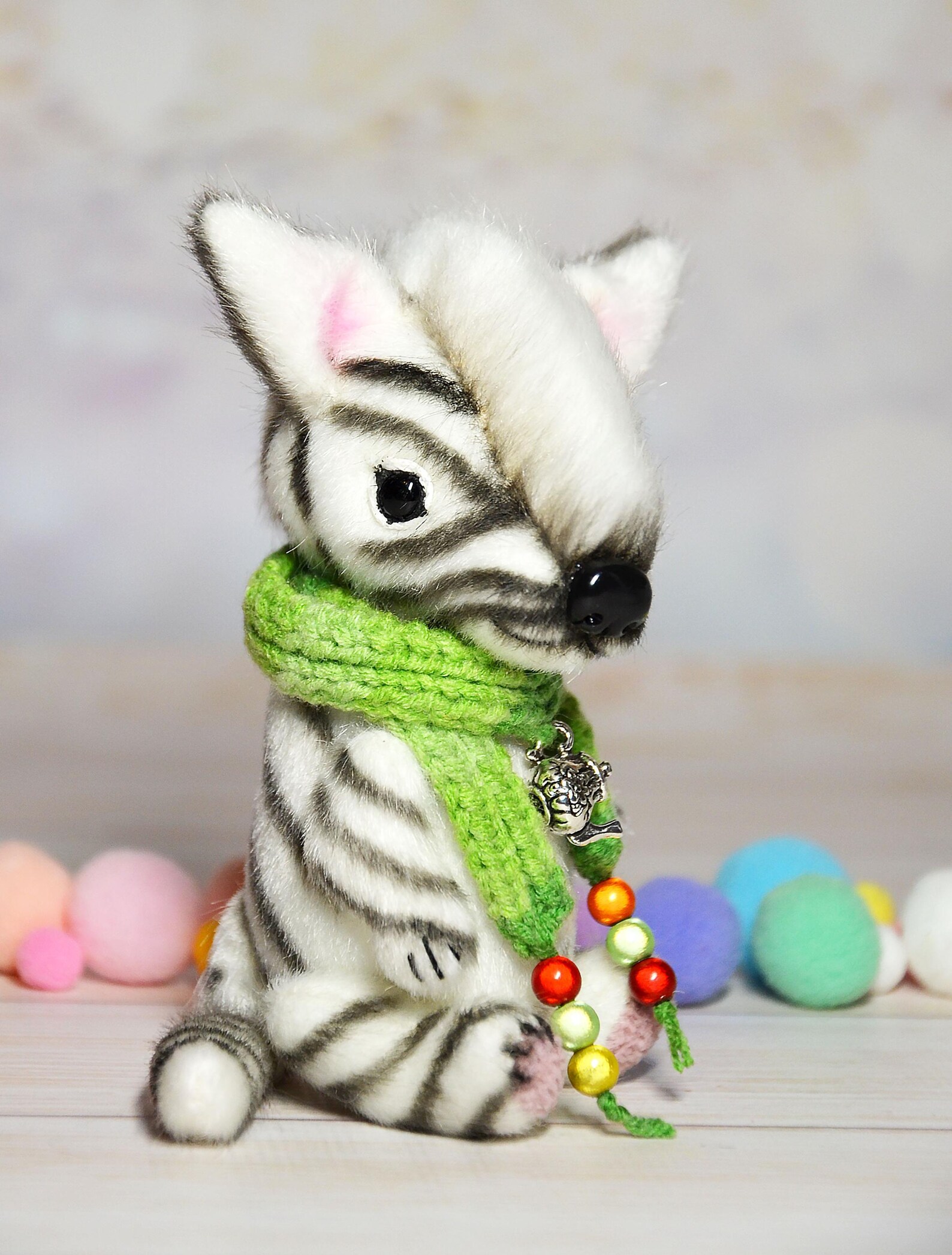 Art Doll Zebra Toy Mini Plushie Zebra Toy Teddy Zebra Toy - Etsy