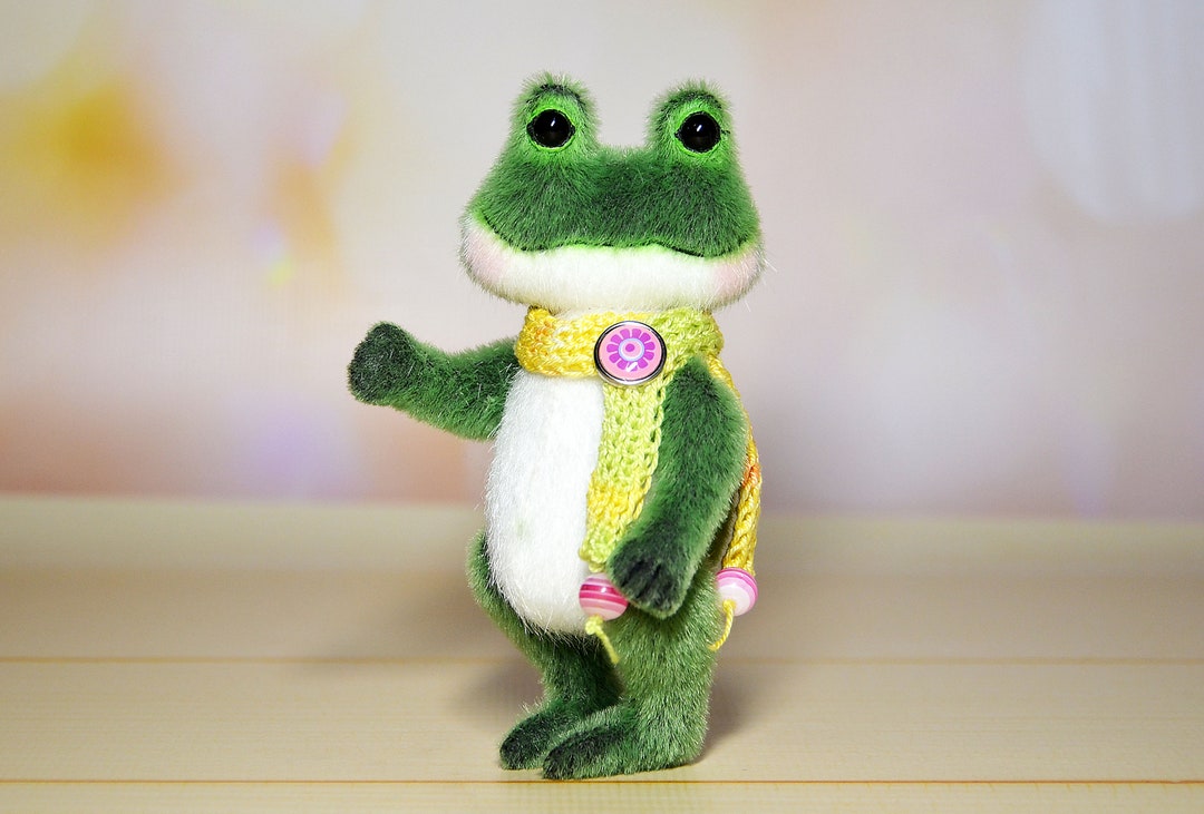 Mini Plushie Frog Toy Art Doll Cute Frog Toy Easter Gift - Etsy
