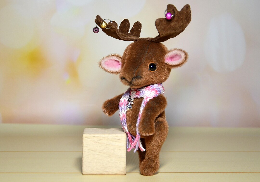 Artist Doll Moose Posable Moose Toy Stuffed Moose Plushie - Etsy