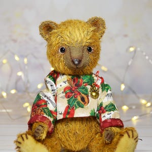 Plushie Teddy Bear Toy Mohair Dressed Teddy Bear Toy - Etsy