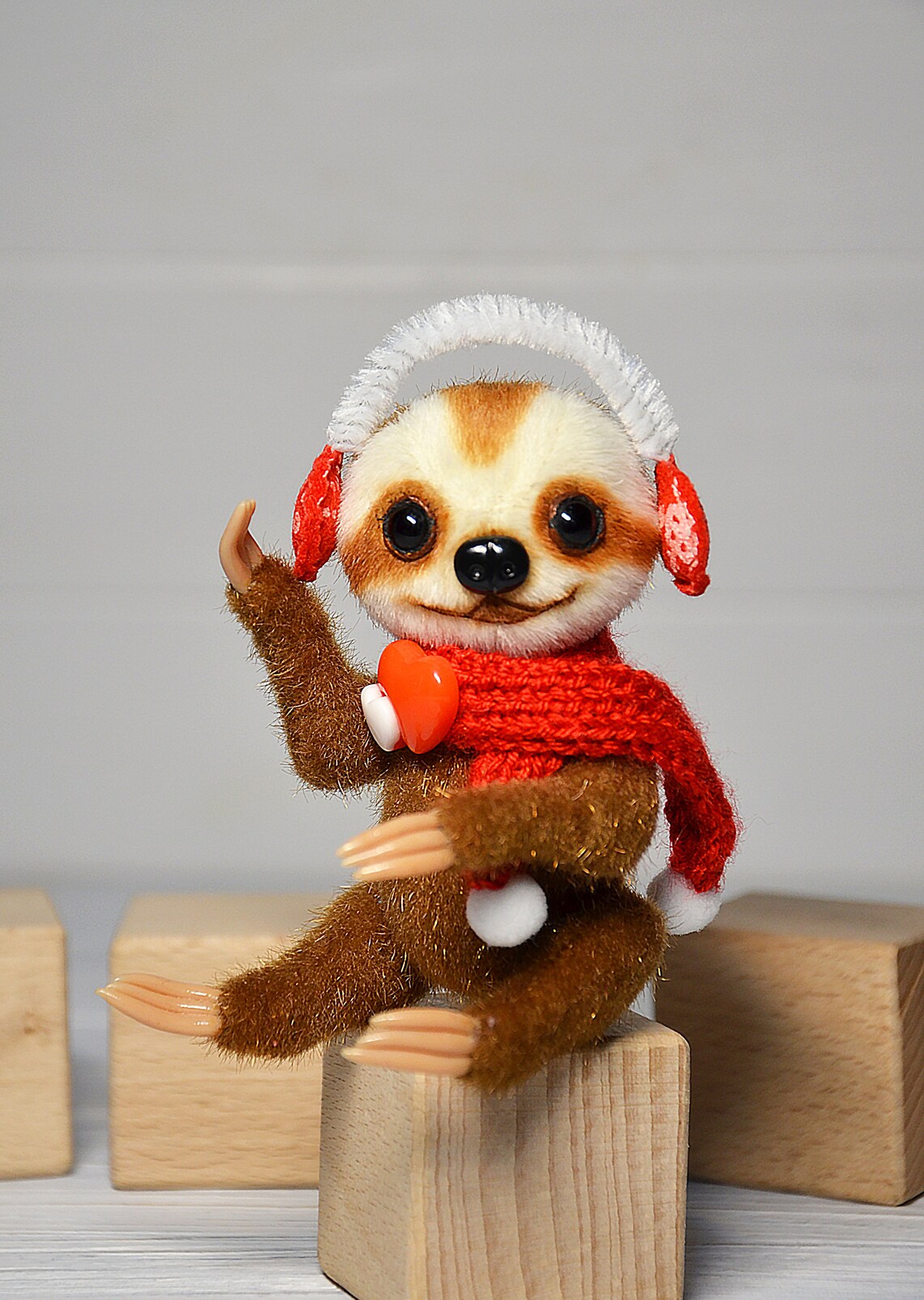 Artist Doll Sloth Miniature Sloth Ooak Sloth Toy for Blythe - Etsy