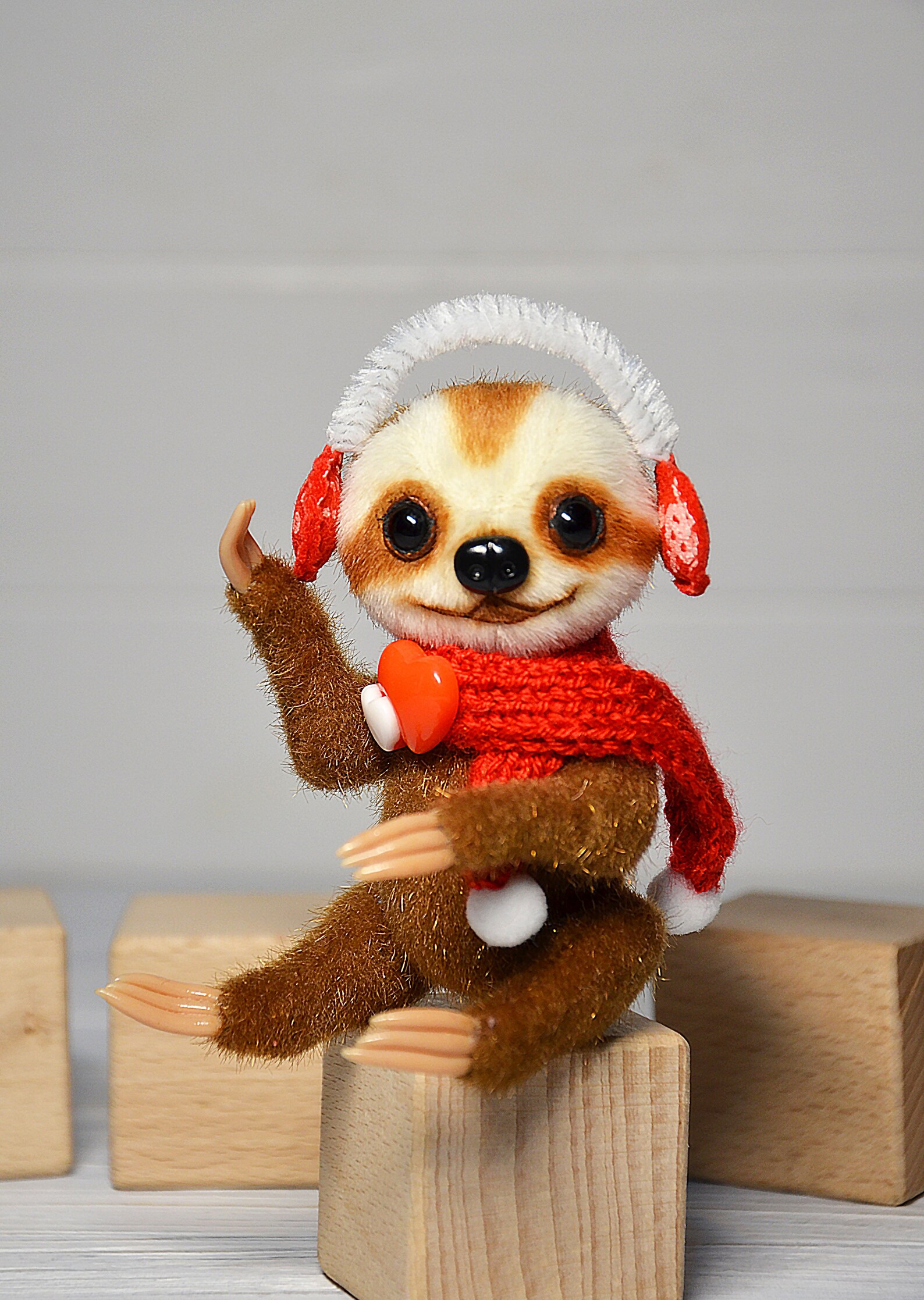 Artist Doll Sloth Miniature Sloth Ooak Sloth Toy for Blythe - Etsy