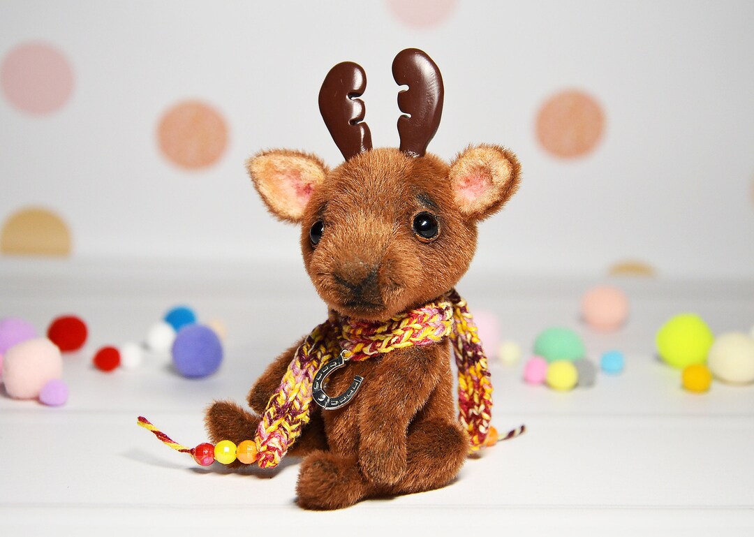 Christmas Moose Toy Stuffed Moose Toy Plush Moose for Blythe - Etsy